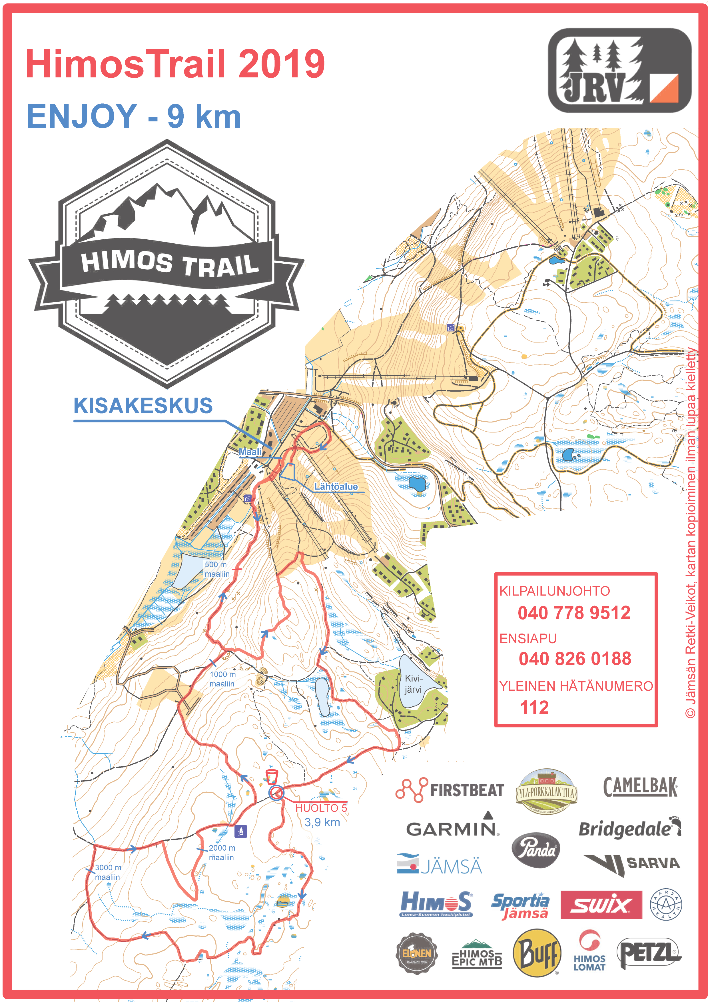 Reittikartta – Himos Trail -polkujuoksutapahtuma
