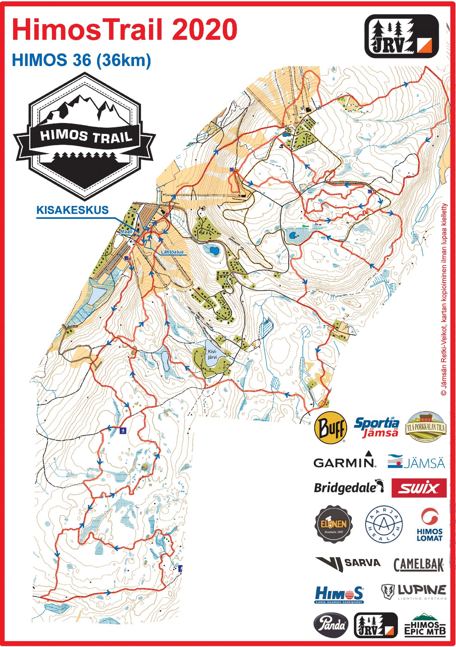 Reittikartta – Himos Trail -polkujuoksutapahtuma